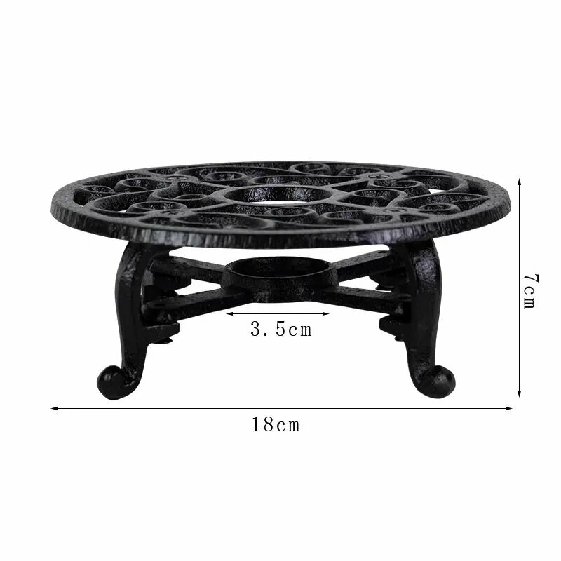 Подставка под горячее, ретро-чугунная рама для подогрева чая и кофе, 18 см, 1 шт