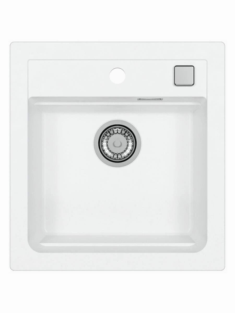 Мойка кухонная Alveus Granital Atrox 20 Arctic-G11 470х500х195 с сифоном, белая