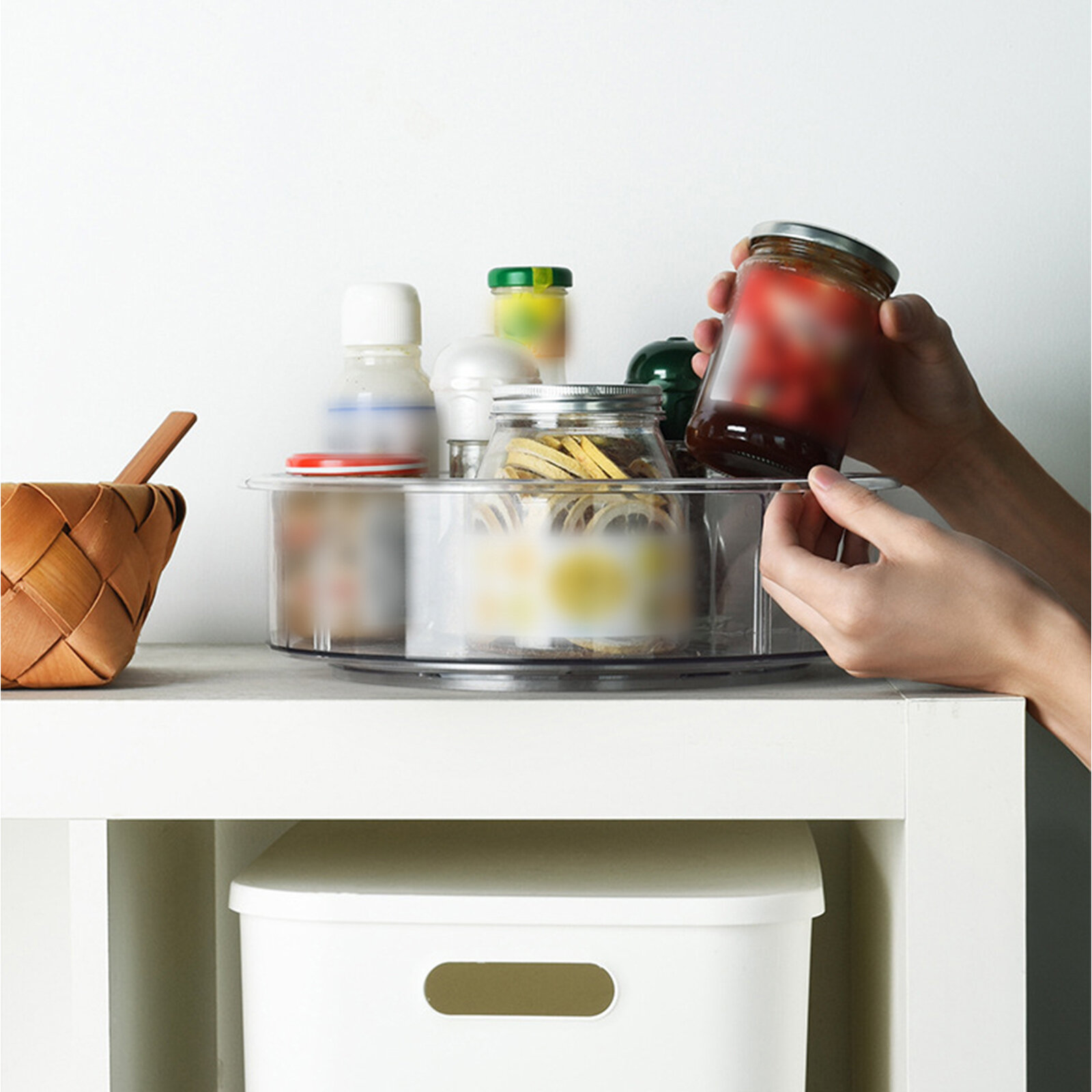 Органайзер для проигрывателей Lazy Susan, кухонные стойки для специй, вращающиеся на 360 приправы