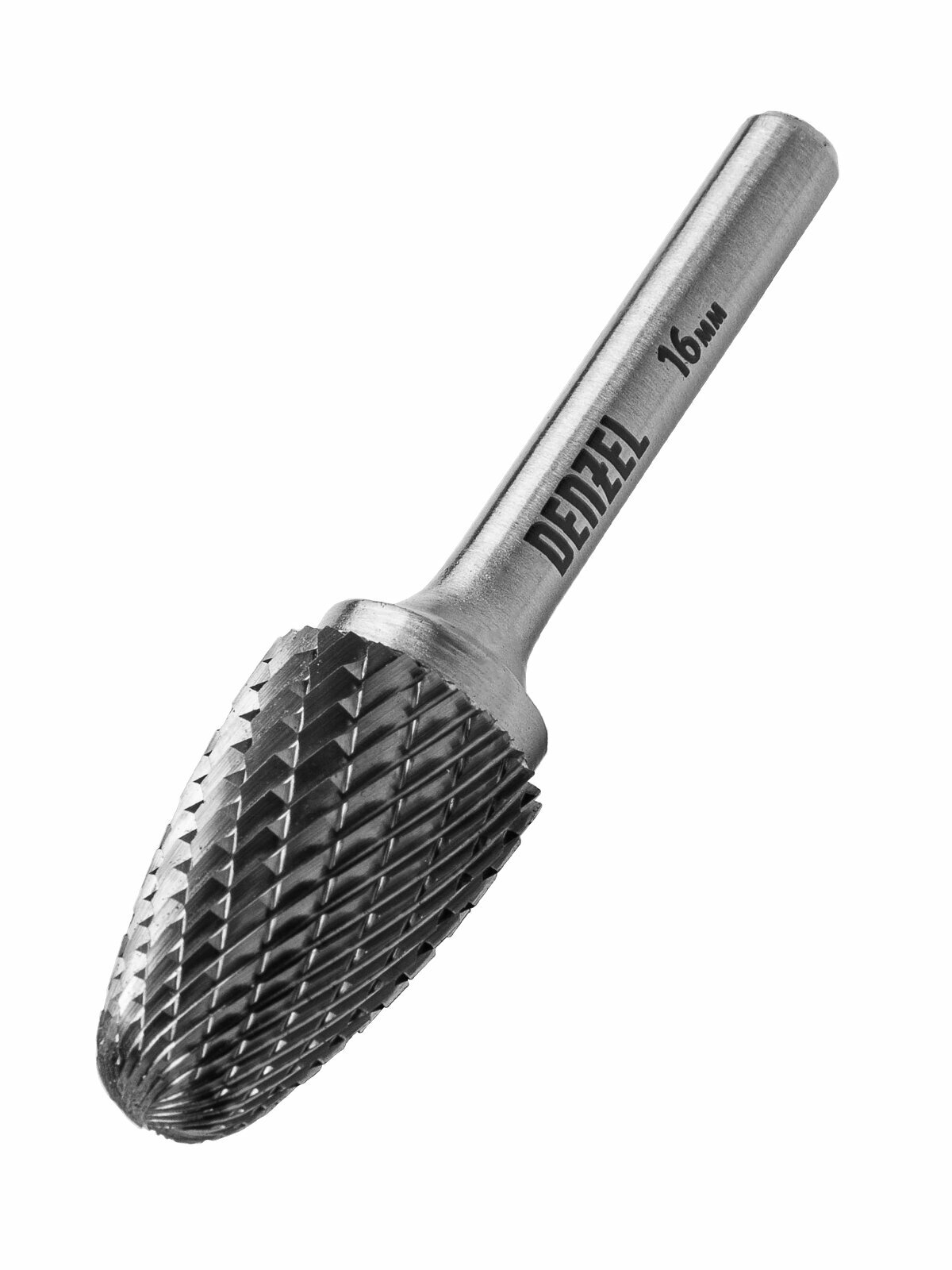 Борфреза по металлу Denzel твердосплавная параболическая, тип-F, 16 мм 72046