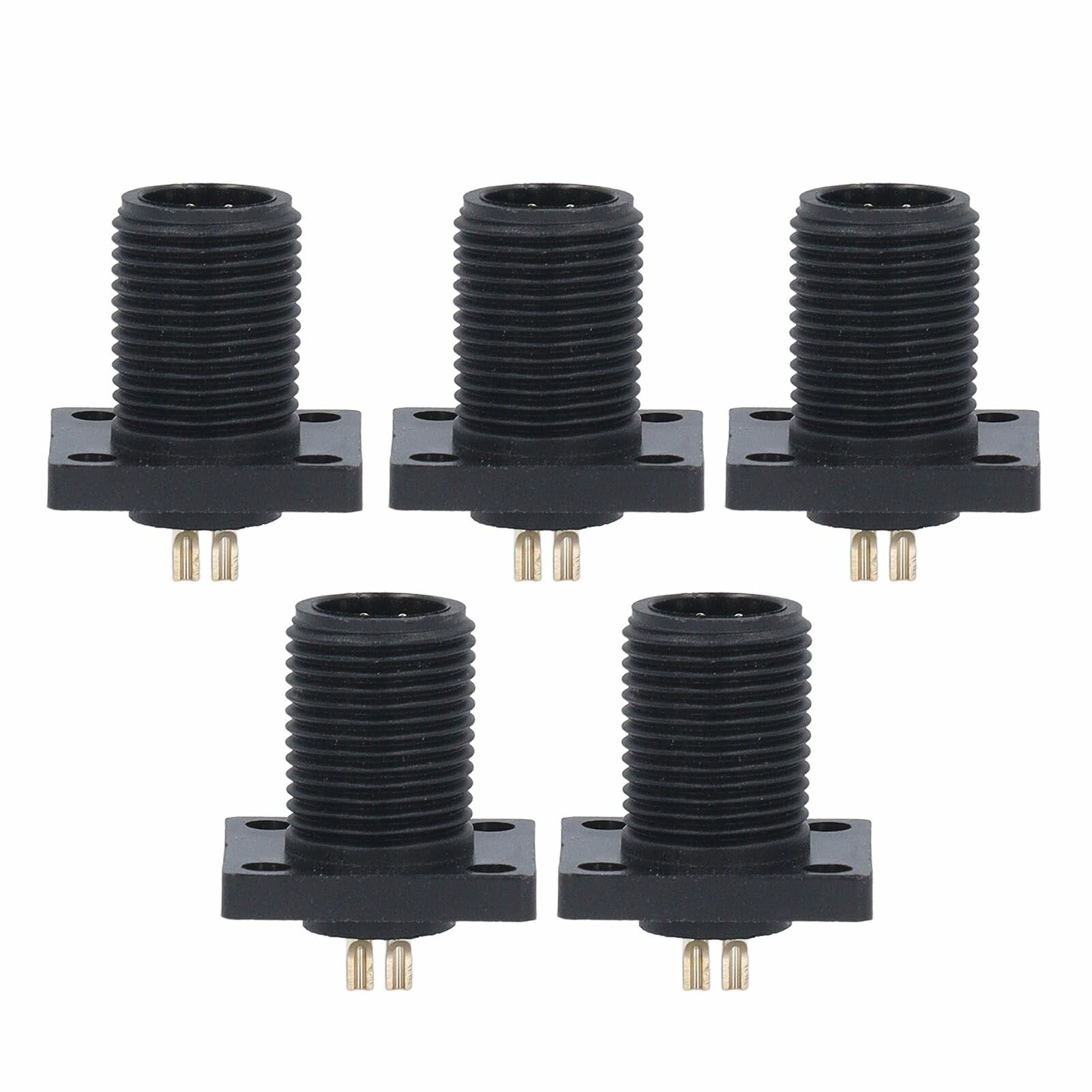 5 шт. резьбовых разъемов E7, квадратный фланец, 4-жильный, IP67