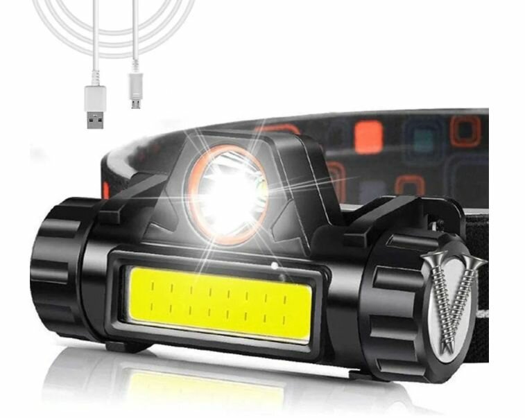 Налобный светодиодный фонарь с магнитом