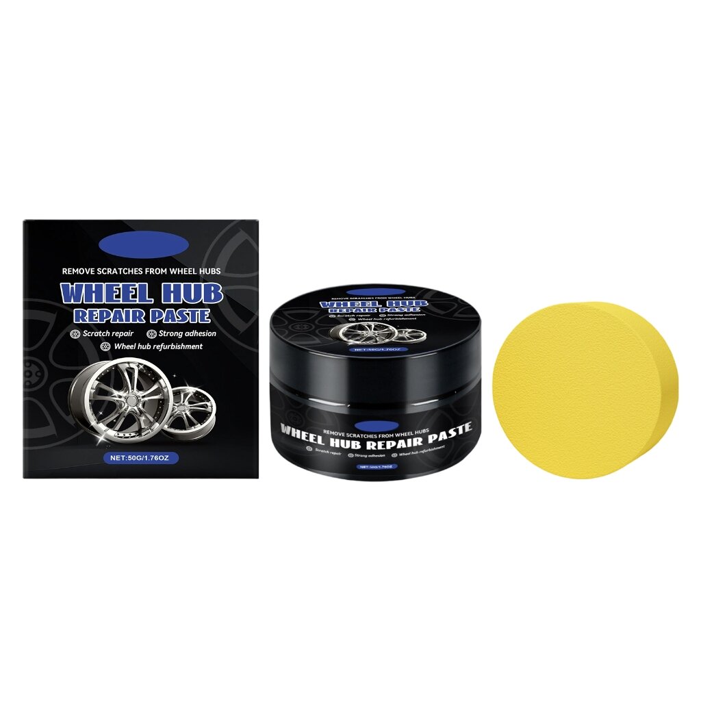 Паста для Ремонта Дисков Ступиц Автомобильных Колес С Царапинами Универсальная Паста для Ремонта Дисков Автомобильных Шин с Краской для Царапин с губкой