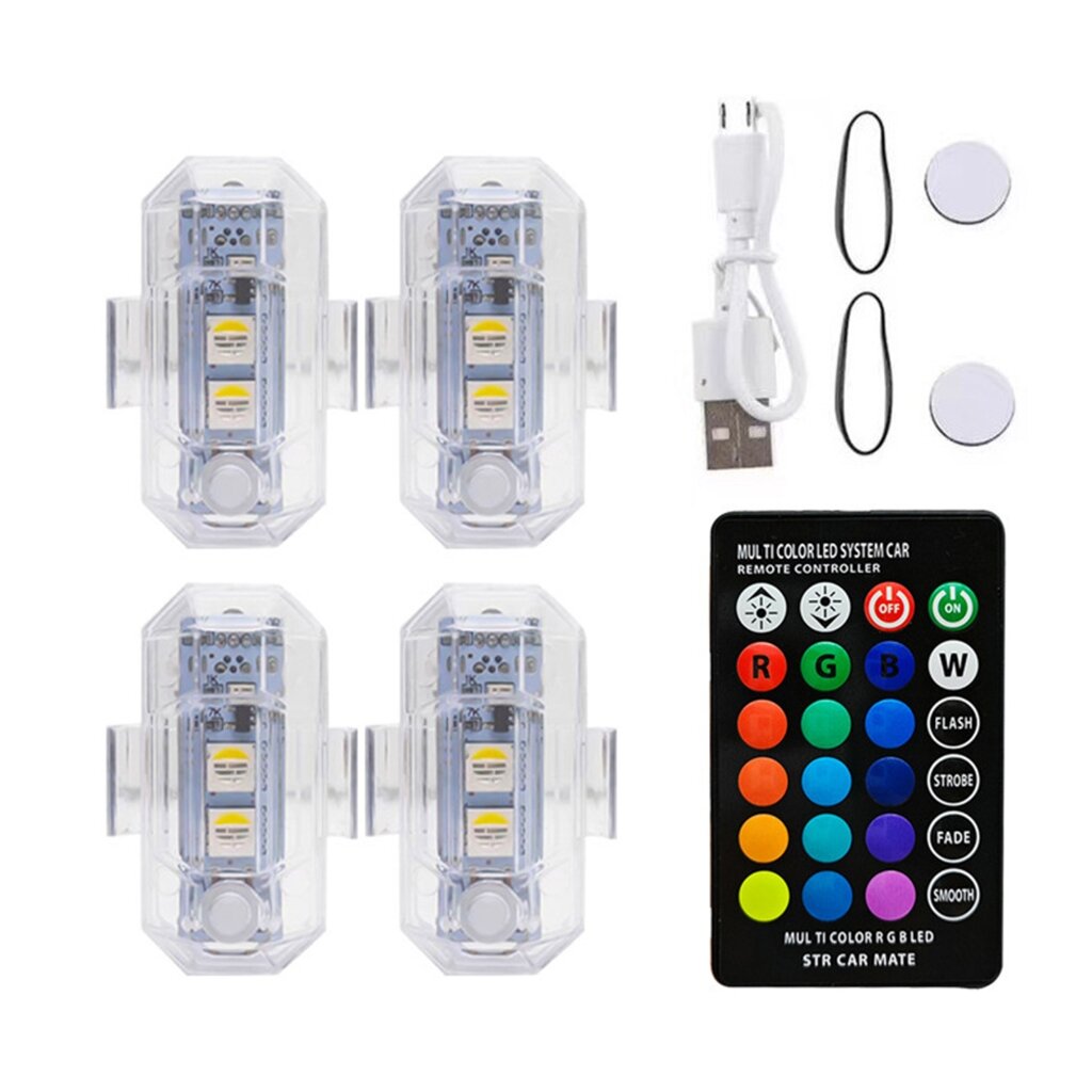 Беспроводной светодиодный стробоскоп LED Сигнальная лампа для ночной безопасности автомобилей и мотоциклов