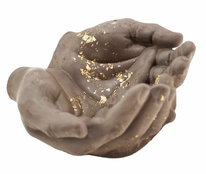 Статуэтка интерьерная Руки Давида. Гипс и поталь.