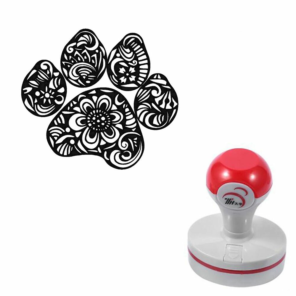 Отпечаток собачьей лапы, Художественные принадлежности, круглые, 40 мм, черные чернила