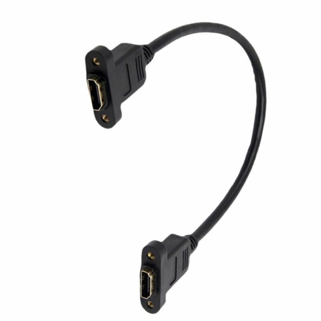 Удлинительный кабель HDMI с отверстием для винта-от розетки к розетке-30 см