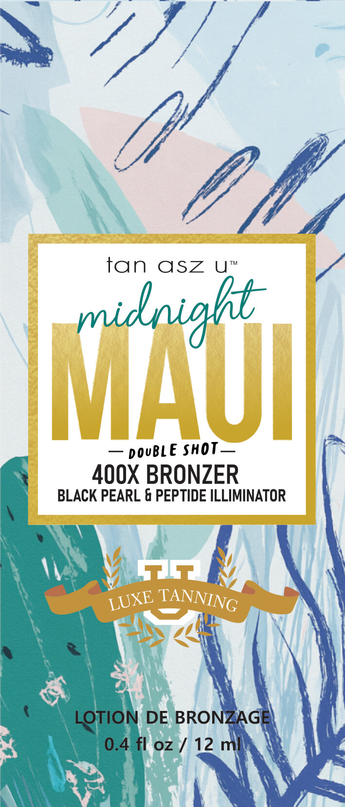 Tan Asz U, 400х Жемчужный лосьон для загара с защитой тату от выцветания Midnight Maui, 12 мл