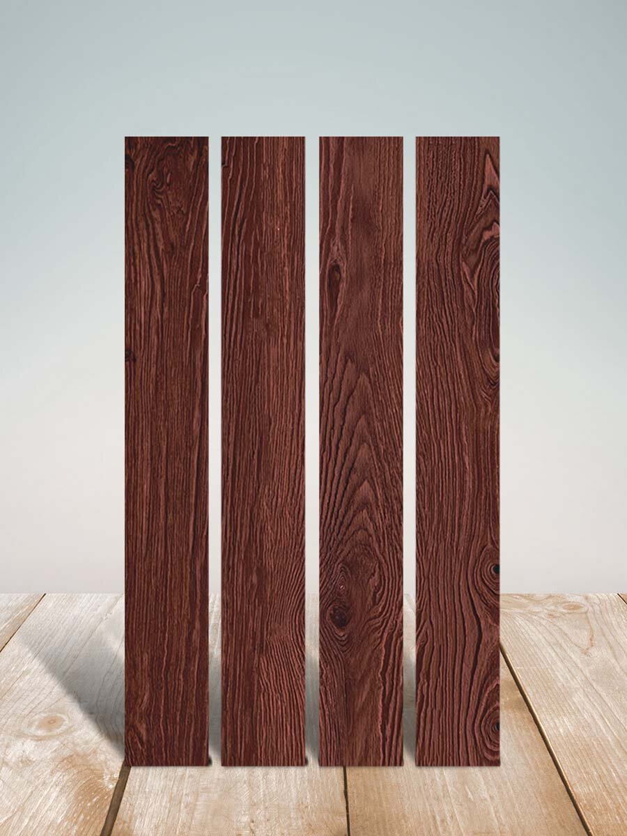 Рейки стеновые, 45x6 см, толщина 3 мм, покрытие УФ лак, цвет красный дуб, 40 шт.
