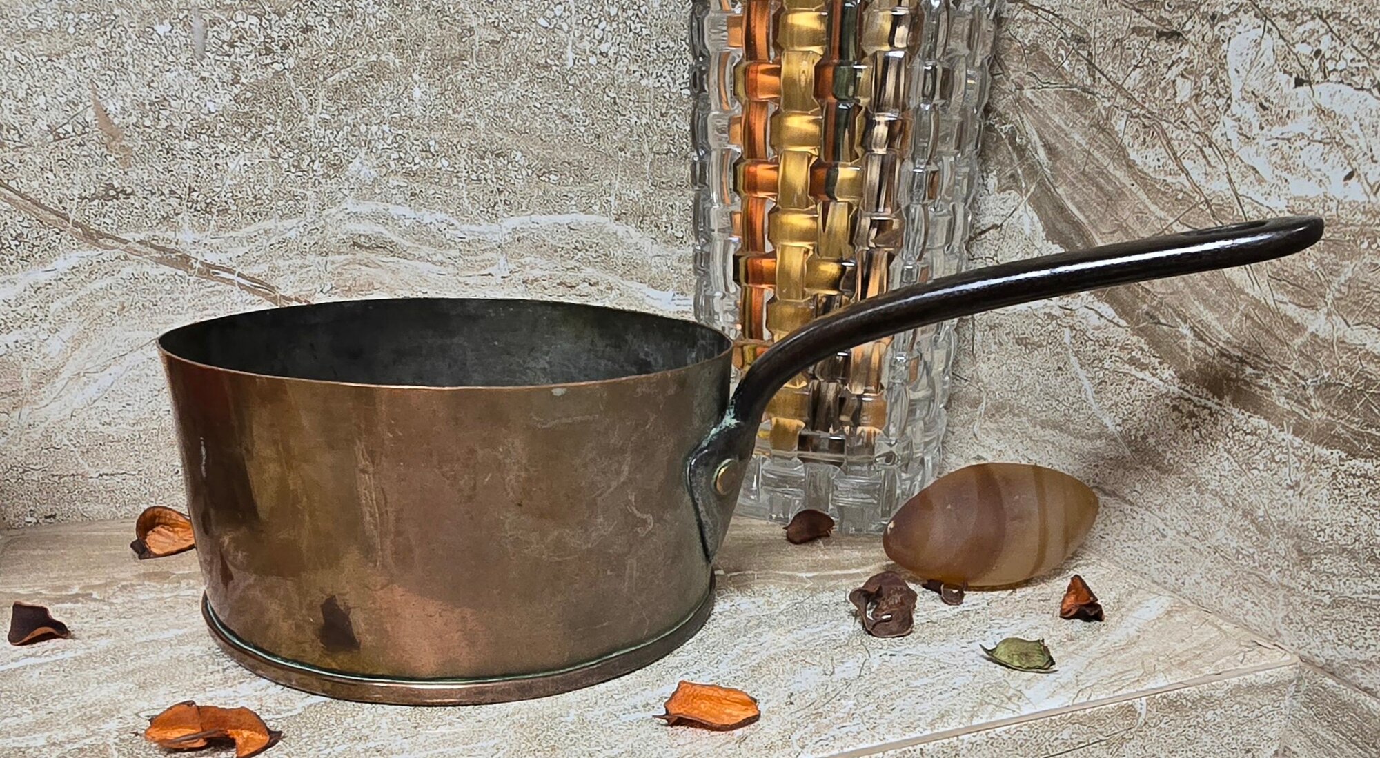 Антикварный медный ковш 19 века