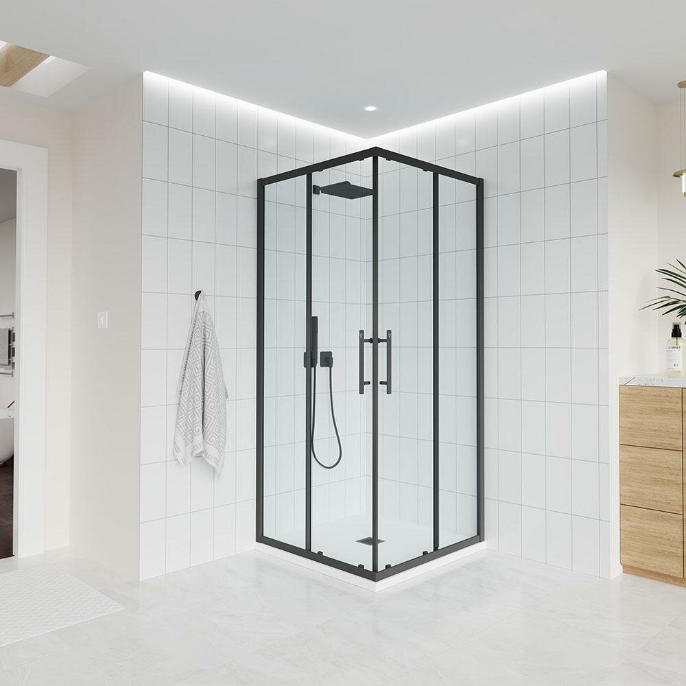 Душевой уголок Veconi Evo 300 B 120х90 E3-B-12090-01-C9 профиль Черный матовый стекло прозрачное
