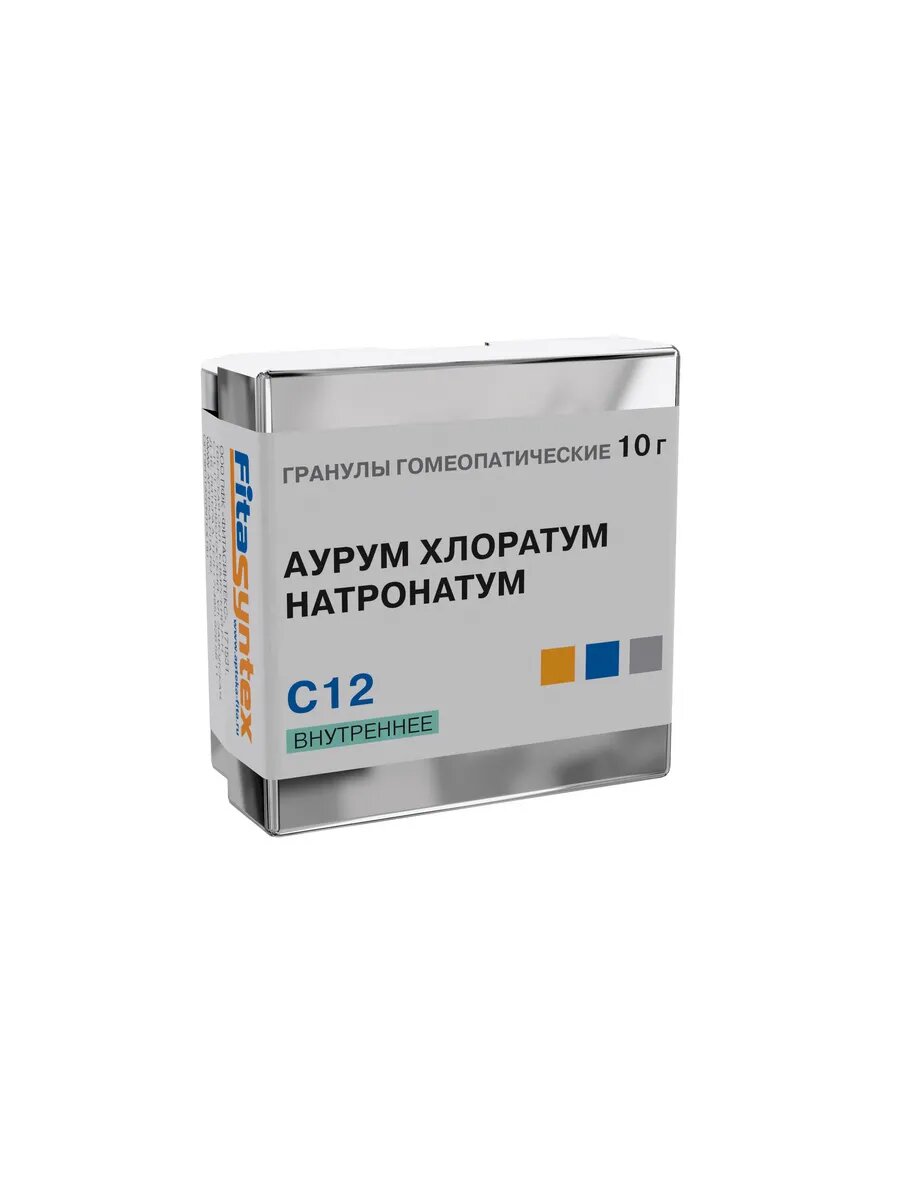 Аурум хлоратум натронатум С12, гранулы гомеопатические моно, 10 грамм , Фитасинтекс