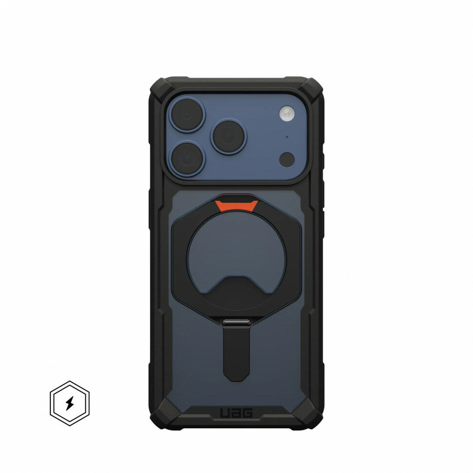 Чехол UAG Plasma XTE для iPhone 17 Pro черный/оранжевый (Black/Orange)