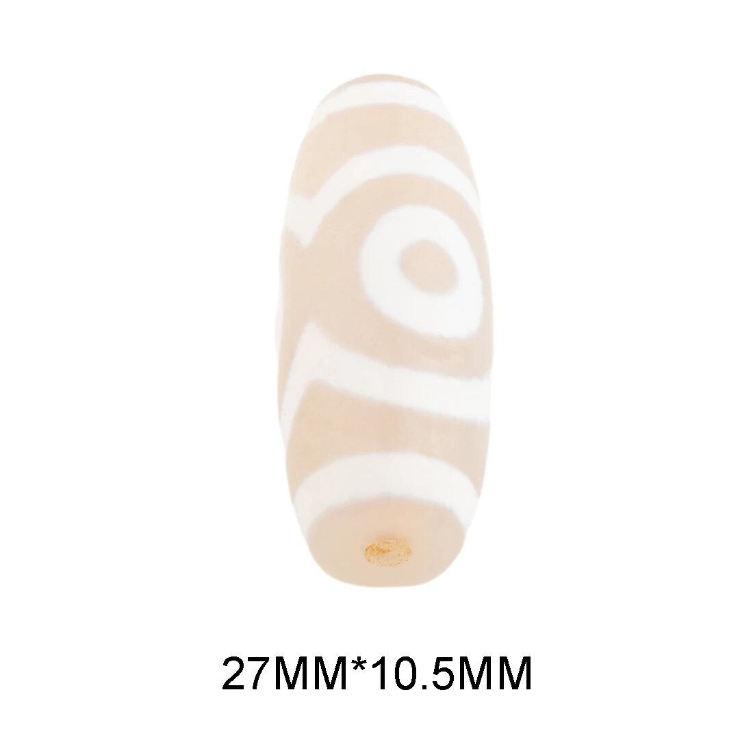 Натуральный тибетский агат бусины Дзи YYW 26,50x11,50 мм Бежевый, 1pc, 5