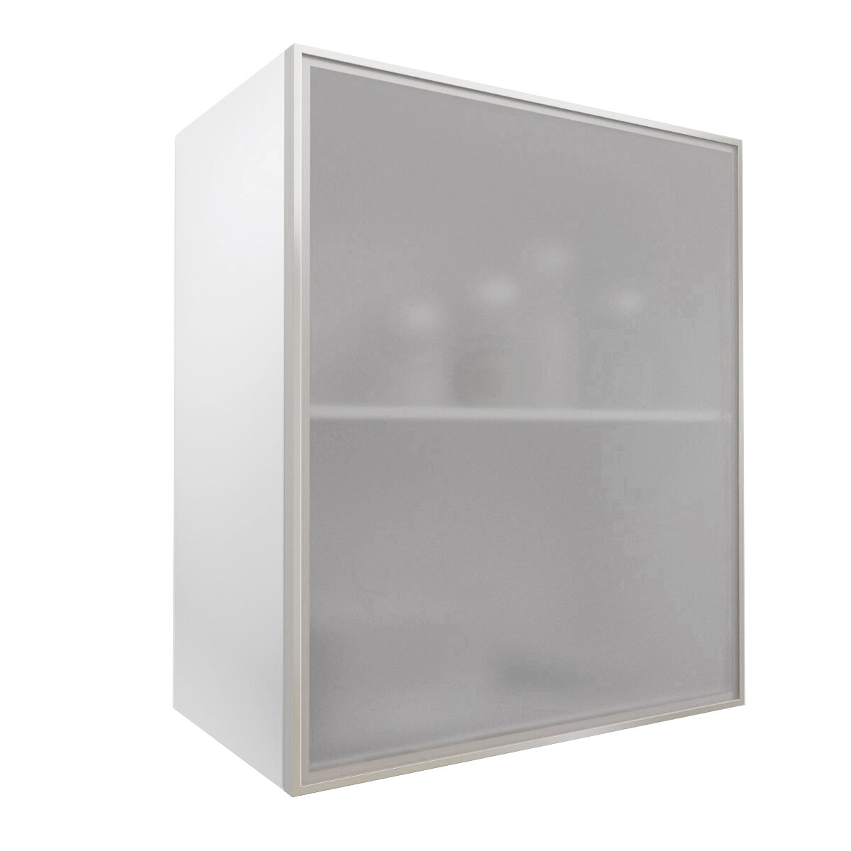 Фасад из алюминиевого профиля со стеклом Aluminum Glass 59,7х76,5 см, алюминий браш/сатинат