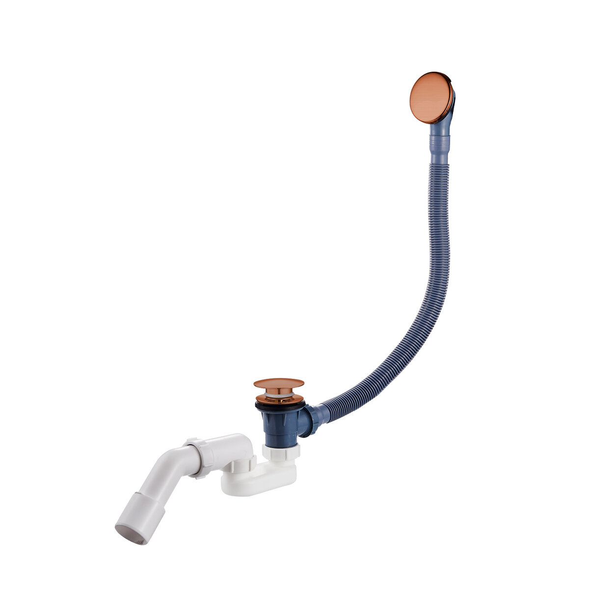 Слив-перелив для ванны Raglo R600.31.33 автоматический (клик-клак), латунь/пластик, матовая медь