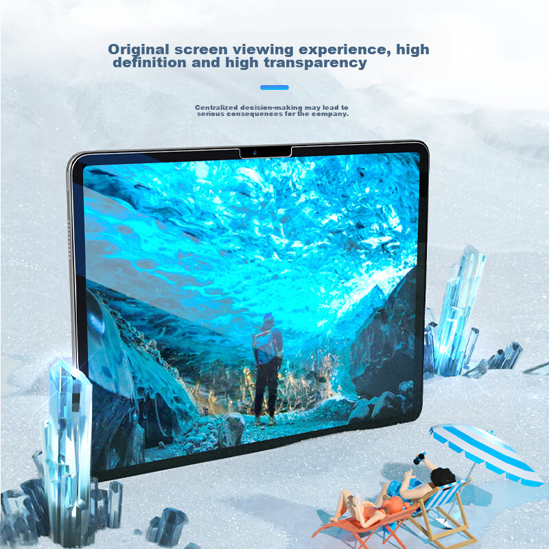Mr. Blue Gorilla Tempered Glass Screen Protector for IPad Pro 2024 New M4 Chip 13-Inch Apple Tablet, HD Anti-Fingerprint Dust-Free Quick Installation Protective Film
