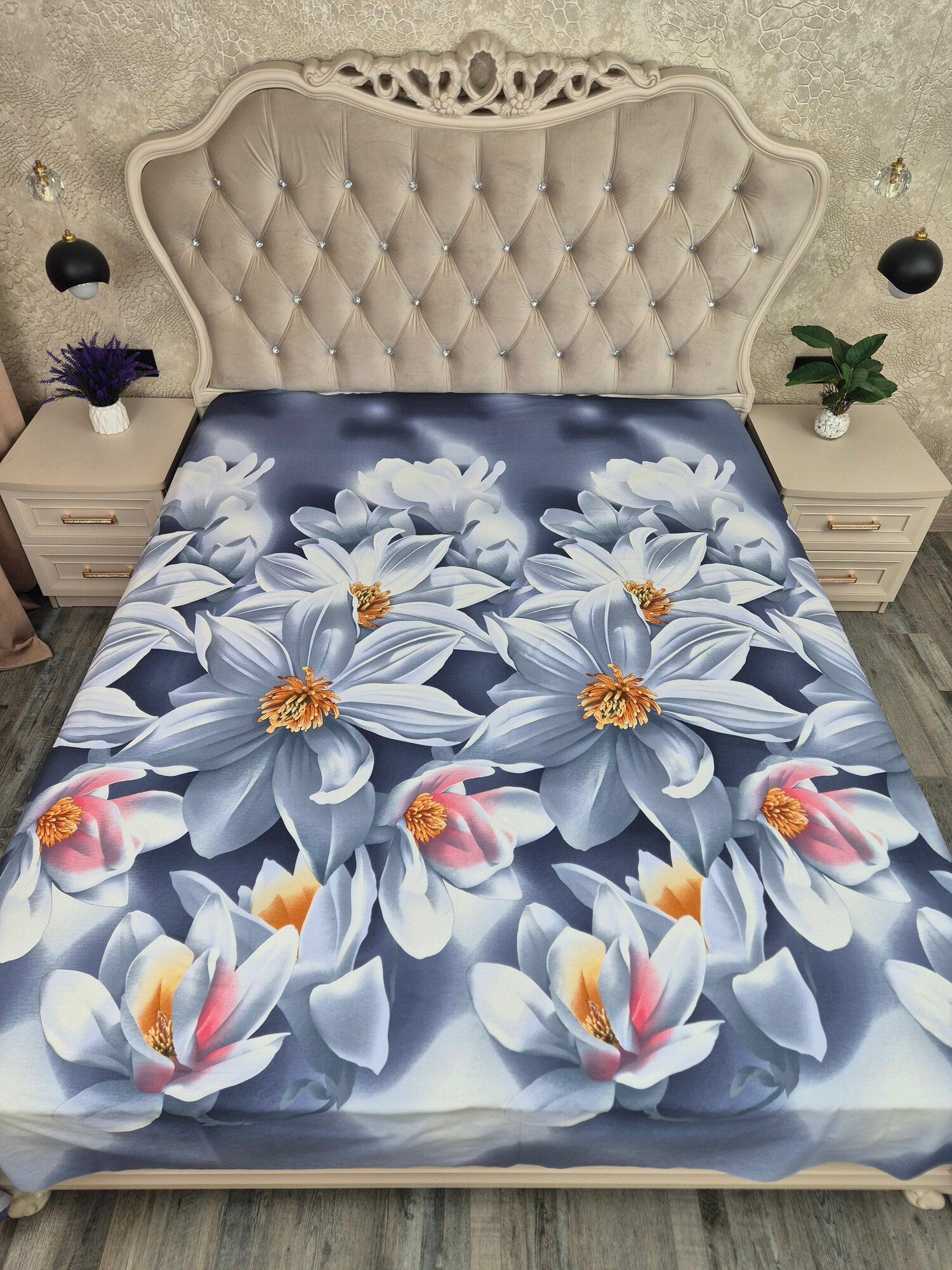 Простыня Бязь классическая Евро 220\240см Хлопок 100% производство Иваново плотность 120 гр/м2