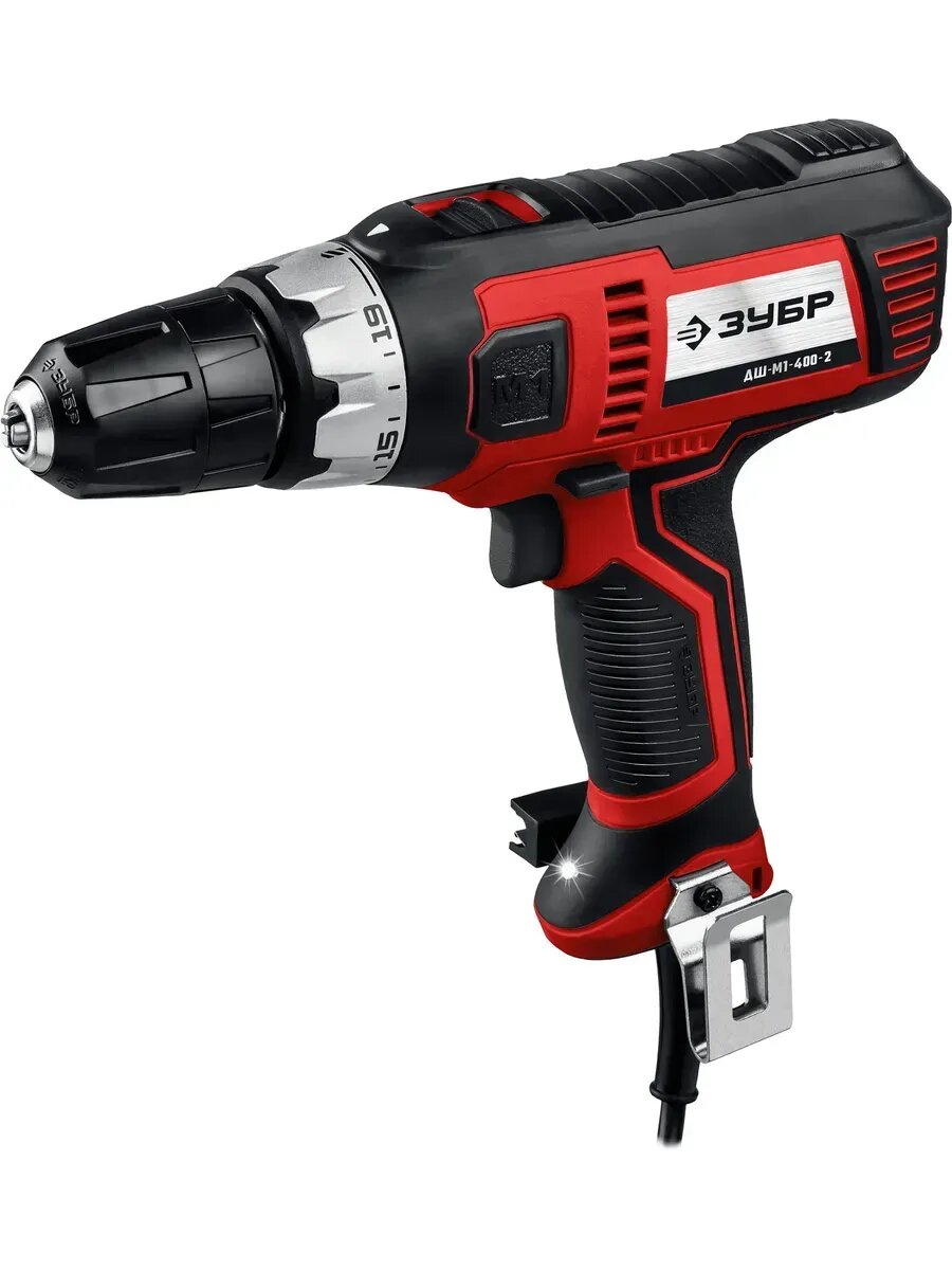 Сетевая дрель-шуруповёрт ЗУБР ДШ-М1-400-2К, 400Вт, быстрозажимной патрон, 1800 об/мин