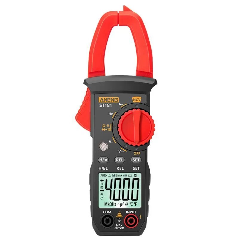 ST181 Цифровой счетчик зажима для / ток 4000 Count Multiemeter Ammeter Tester Car Amp hz емкость NCV OHM