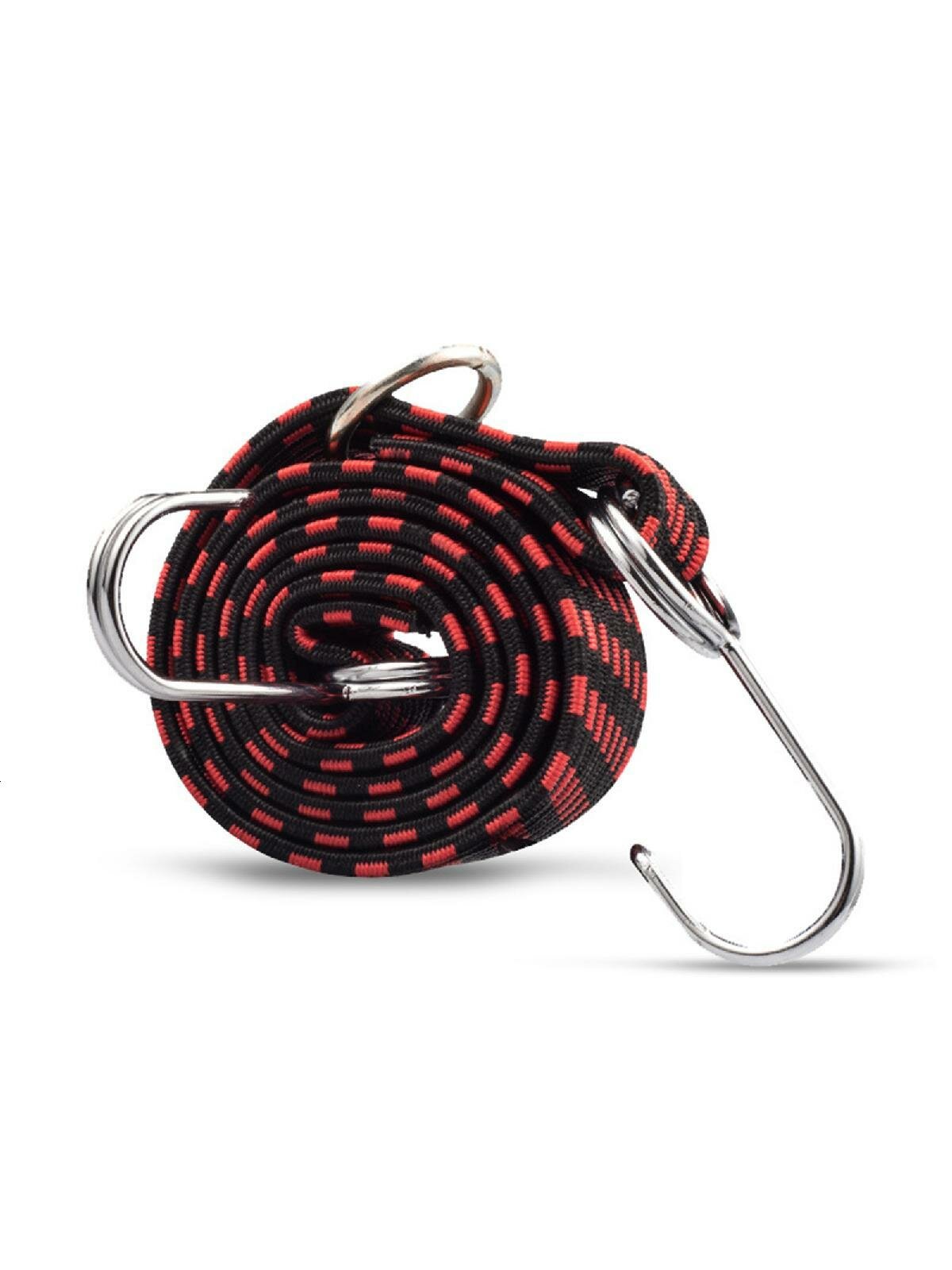 Прочный капроновый трос для крепления груза на мотоцикле, 1 метр черно-красного