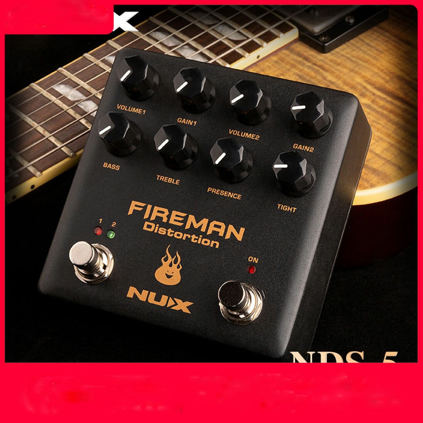 FIREMAN NDS-5 двухканальный дисторшн педальный набор Brown Sound в одном корпусе