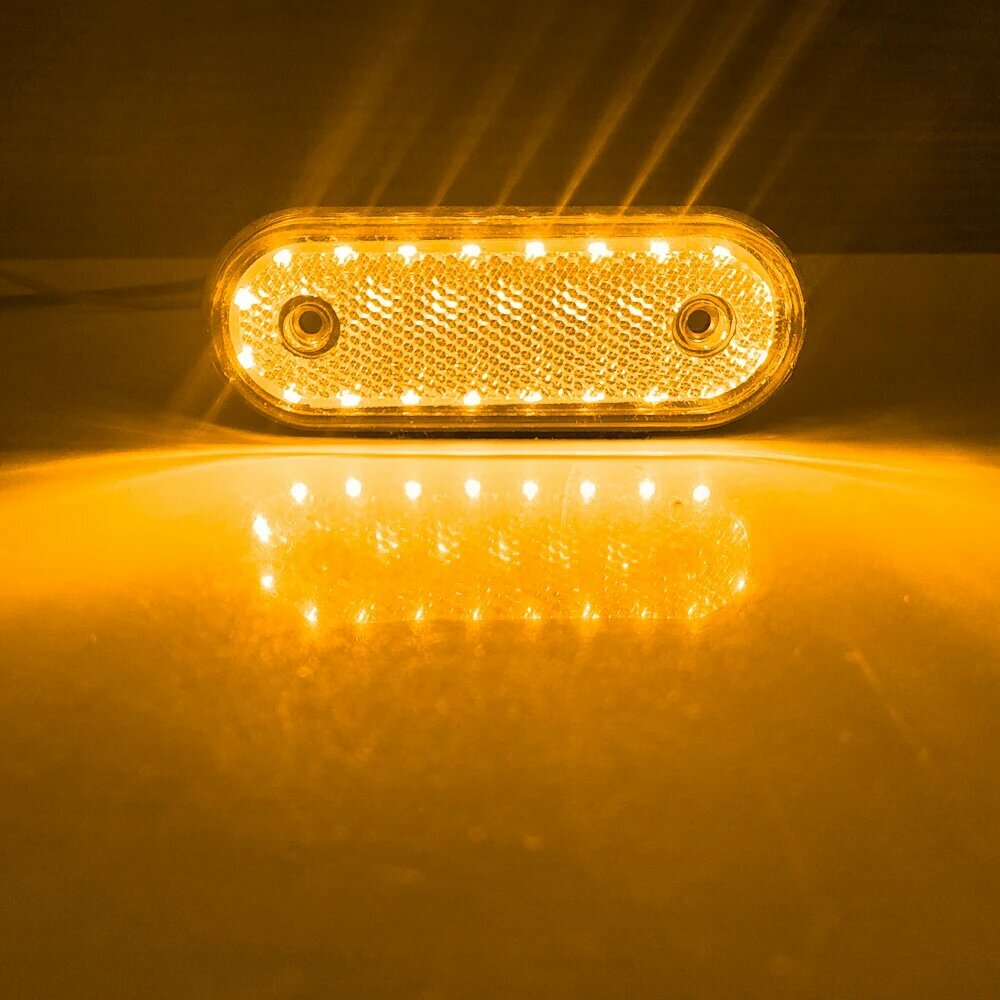 2 шт. Предупреждающий боковой фонарь Красный Белый Желтый Грузовик Лампа 20 светодиодов IPX4 Задний фонарь Супер яркий внешний фонарь для прицепа Трактор Грузовик