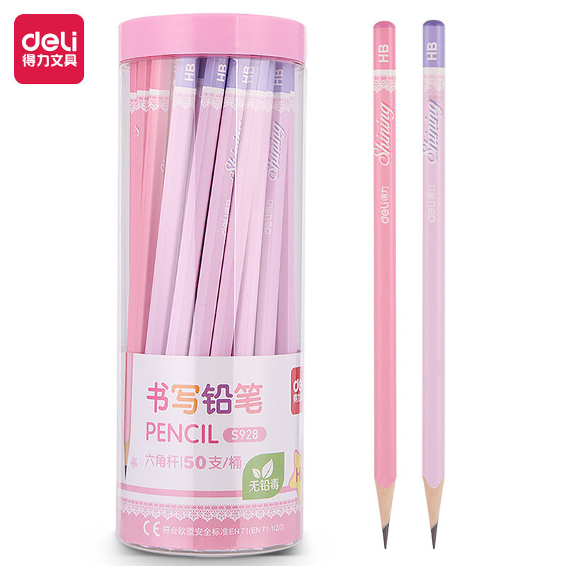 50 шт. трубки S928S929 для школьников, пишущие карандаши 2B, шестигранные стержни, HB, карандаши для практики письма и рисования для детей
