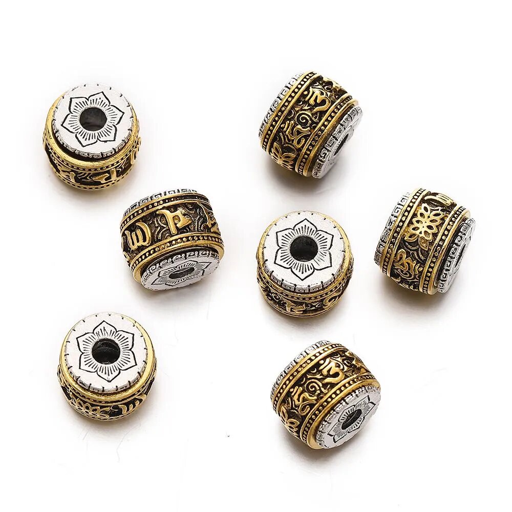 Бусина-разделитель 5 шт. / Разделительная бусина для браслетов и бус / Рондель 9х11.5 мм