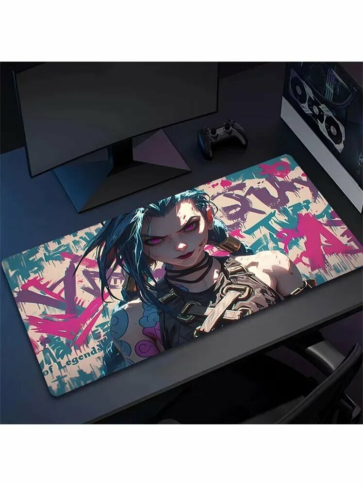 Jinx Коврик для мыши, XXL, светло-бежевый, лазурный
