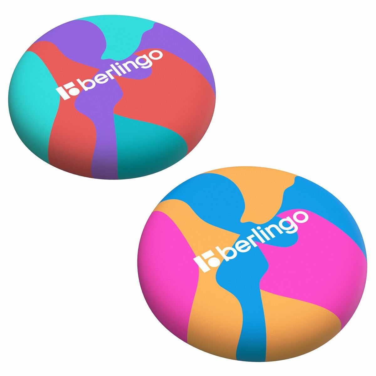 24 шт. Ластик Berlingo "Neonometry", круглый, термопластичная резина, 36*36*11мм, ассорти