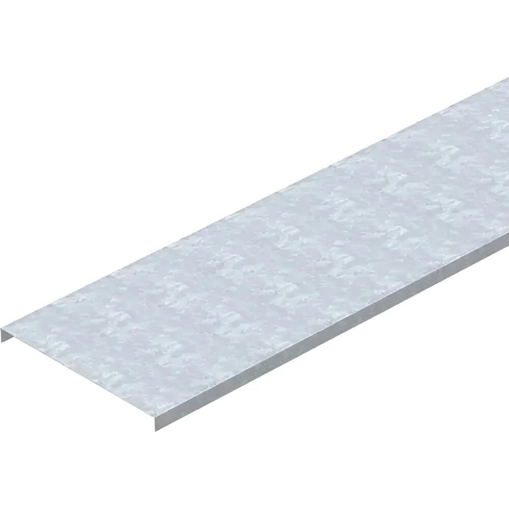 Крышка OBO Bettermann DRLU 400 FS, для лотков, B=400 мм, L=3000 мм, сталь, конвейерный цинк