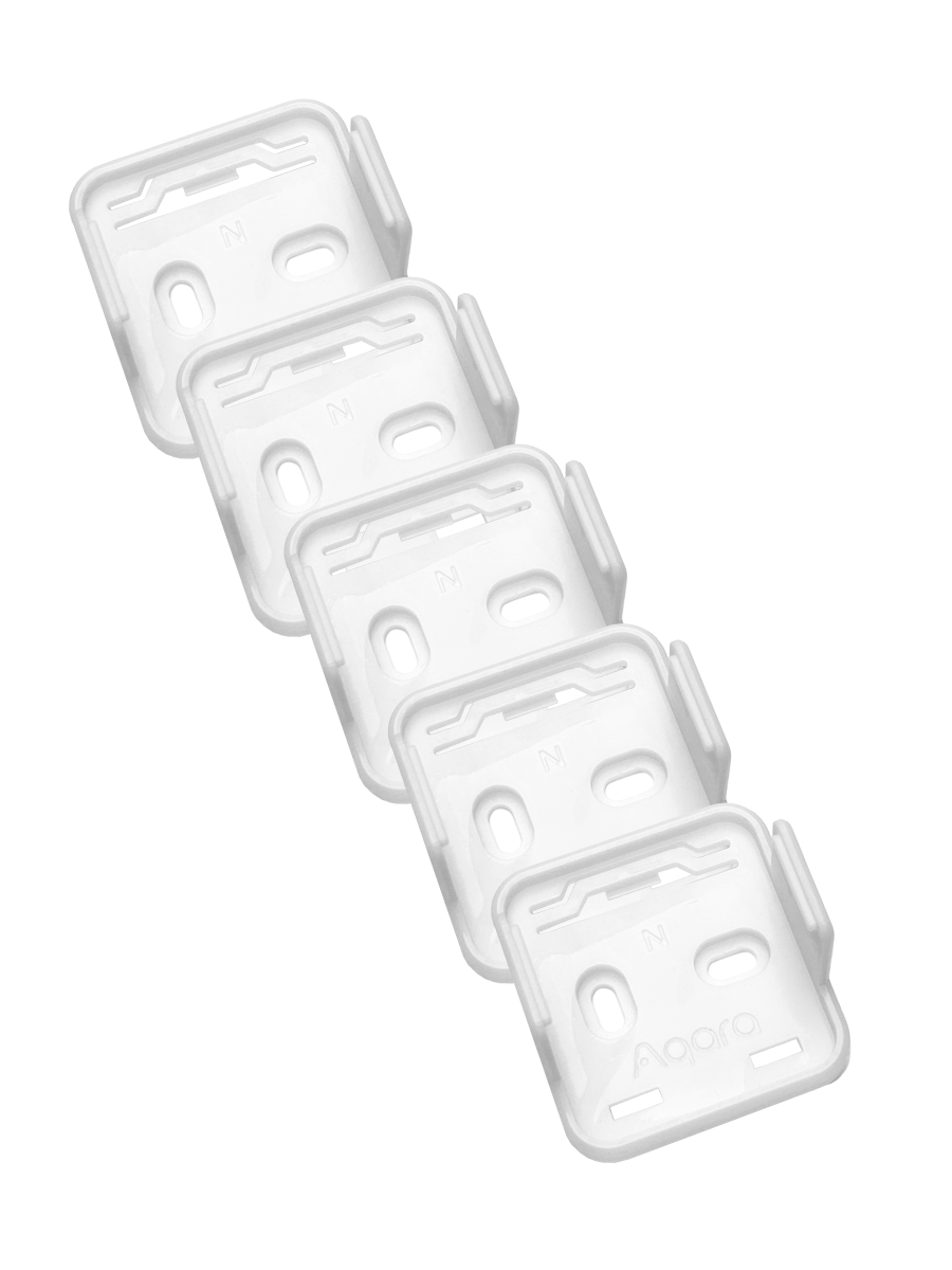 Комплект креплений для одноканального реле с нейтралью Aqara T1 на DIN рейку DHRV-1N, 5 штук, фронтальная установка