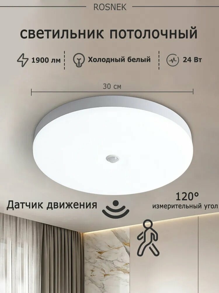 Настенно-потолочный светильник, LED, 24 Вт