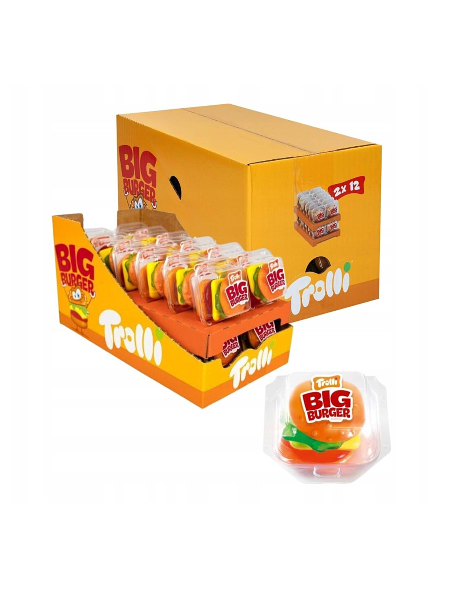 Мармелад жевательный Trolli Big Burger, 50 гр х 24 шт / блок (Германия)