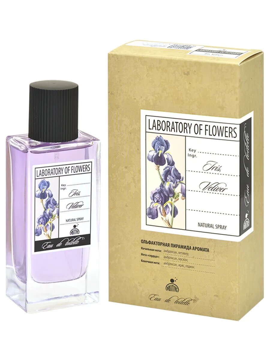 Positive Parfum LABORATORY OF FLOWERS "IRIS, VETIVER" туалетная вода женская 60мл