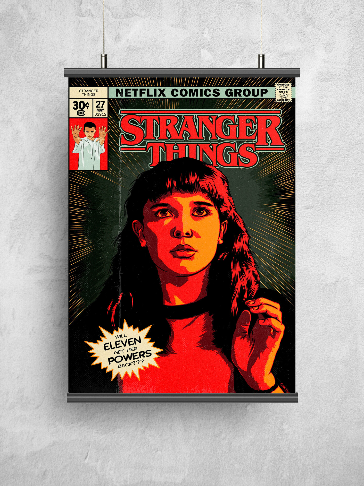 Постер "Очень странные дела" 30х42см плакат А3 без рамки