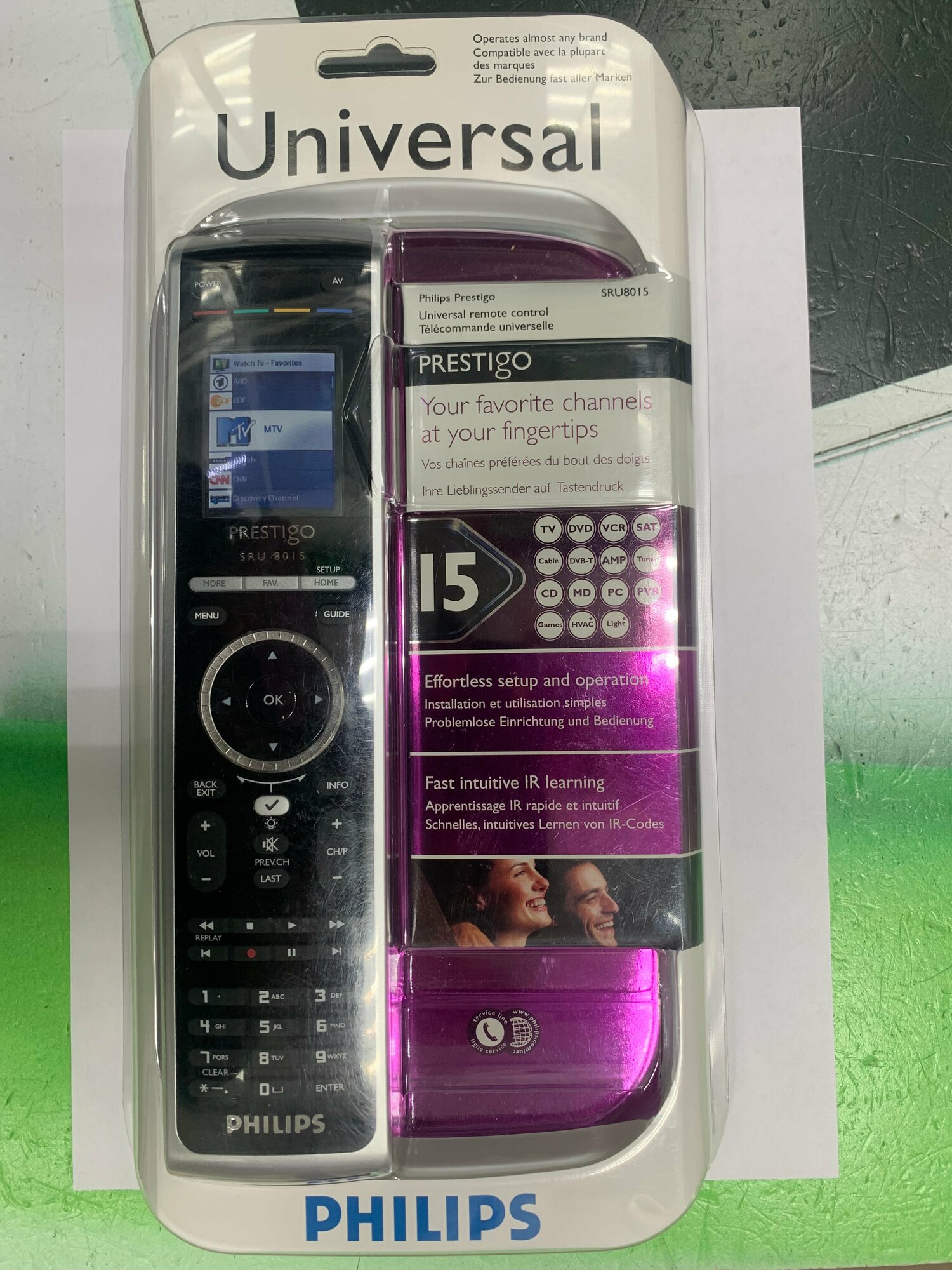 Пульт д/у Philips SRU8015, универсальный, для устройств Philips