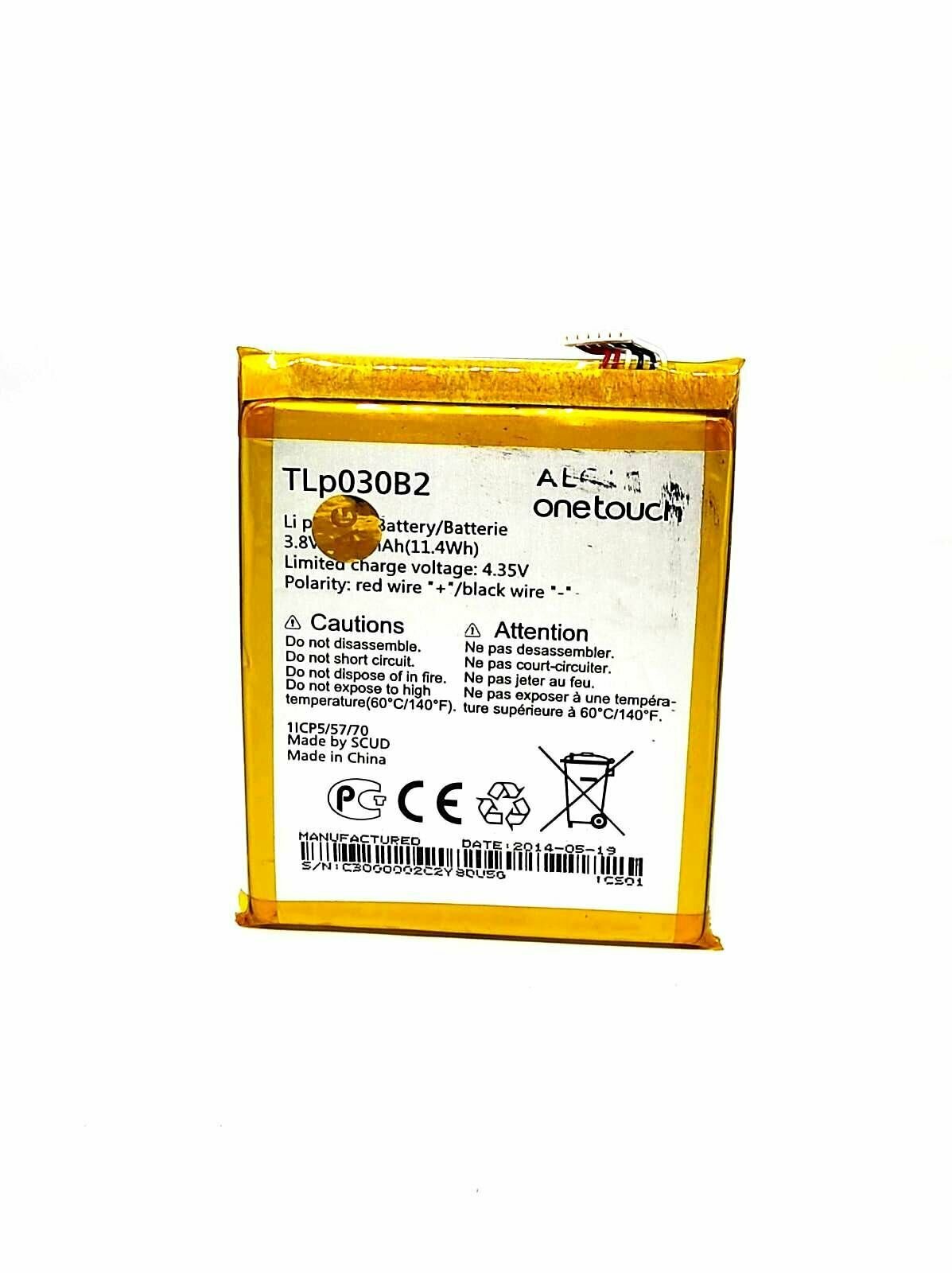 TLp030B2 Alcatel One Touch 7045, Alcatel One Touch 7045Y S7 Аккумуляторная батарея