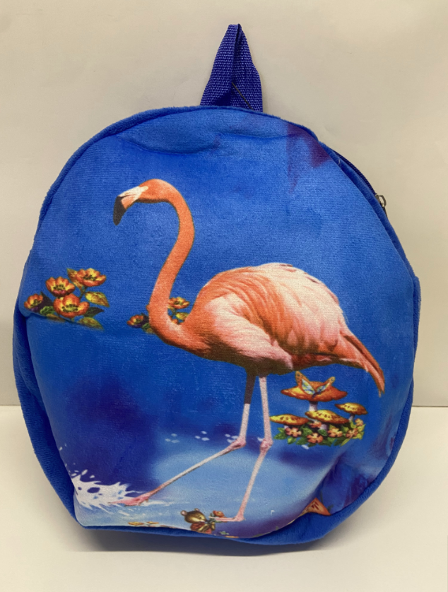 Рюкзак детский, дошкольный, фламинго 33*28 см