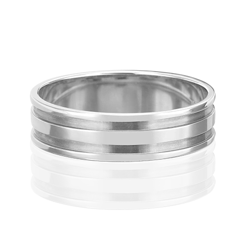 Кольцо обручальное PLATINA, белое золото, 585 проба