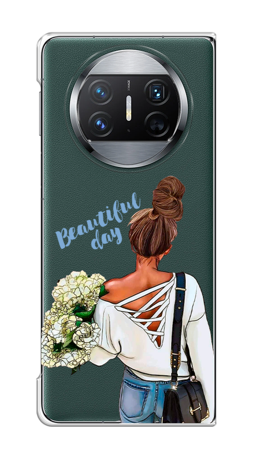 Чехол на Huawei Mate X3 / Хуавей Мейт X3 с принтом Beautiful day vector, прозрачный