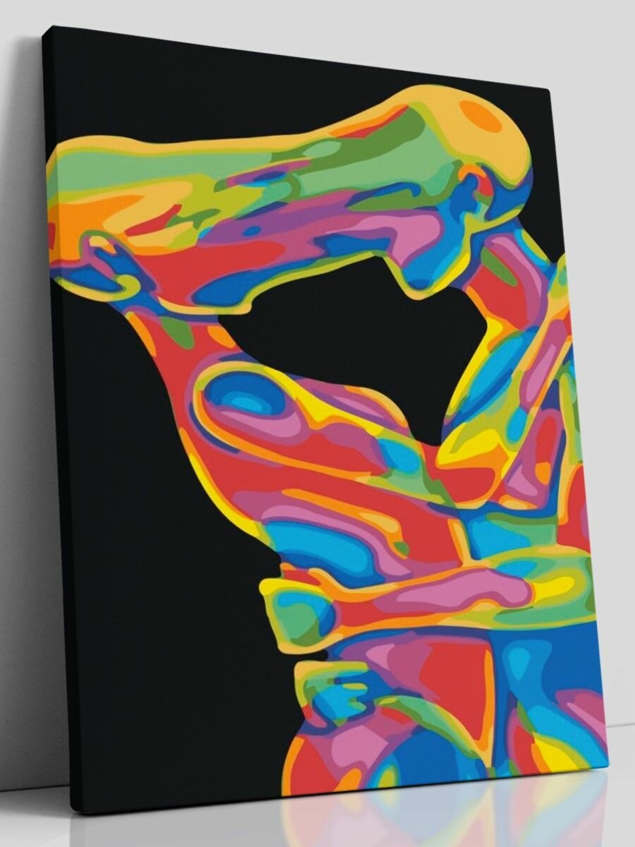 Картина по номерам на холсте с подрамником, "Любовь, абстракция, пара", 40х60 см