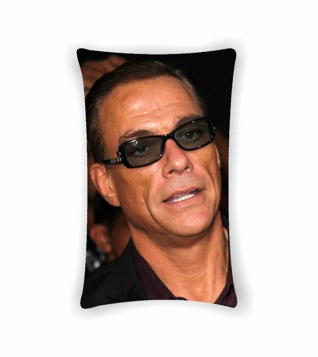 Подушка Jean-Claude Van Damme, Жан-Клод Ван Дамм №17, картинка с двух сторон