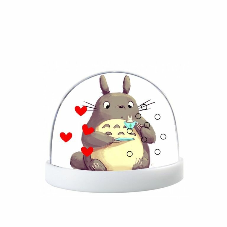 Водяной шар Мой сосед Тоторо, Totoro №10, Блестки-сердечки