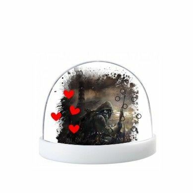 Водяной шар Stalker/ Сталкер №4, Блестки-сердечки