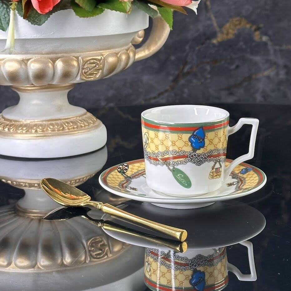 Кофейный набор на 6 персон 12 предметов Ленарди 100мл, фарфор