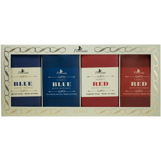 Набор мыла Florinda Синий бархат, 200 г + Алая парча, 200 г + саше 6 шт
