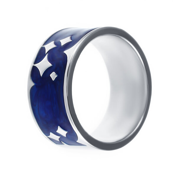 Кольцо, серебро, 925 проба, эмаль