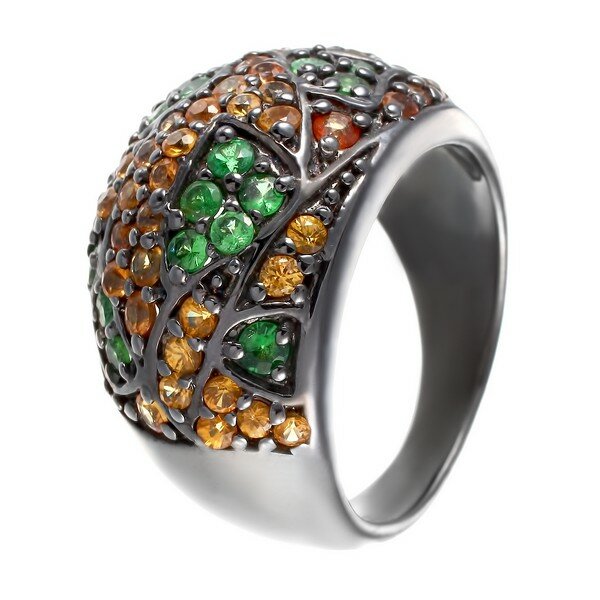 Кольцо, серебро, 925 проба, сапфир